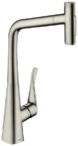 Hansgrohe M71 - Dřezová baterie Metris Select s výsuvnou sprškou, vzhled nerezu 73820800