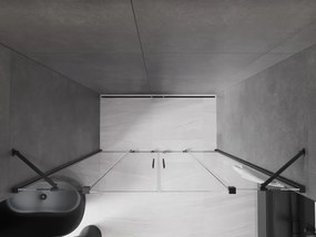 Mexen Velar Duo posuvné sprchové dveře 200 cm, transparentní, černé - 871-200-000-02-70