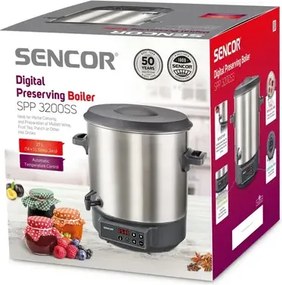 SENCOR SPP 3200SS stříbrná / Zavařovací hrnec / 27 L / 1800W