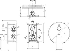 Slezák - RAV Vanová/sprchová baterie 2-cestná s podomítkovým tělesem a s boxem NIL - , Chrom
