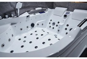 BPS-koupelny Hydromasážní vana HYD-NO-VE761R 180x120 PRAVÁ s ohřevem vody