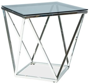 Konferenční stolek SILVER B chrom/kouřové sklo
