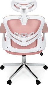 Ergonomická kancelářská židle EMILIE - růžová síťovina