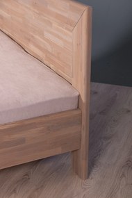 Masivní postel PARIS - Solwo Design Dřevo a odstín oleje: DUB Cink - Olej odstín DO202, Rozměr spací plochy: 240x200