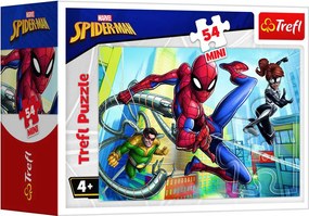 TREFL PUZZLE Spiderman Proti padouchům mini 20x13cm 54 dílků 4 druhy tr154164