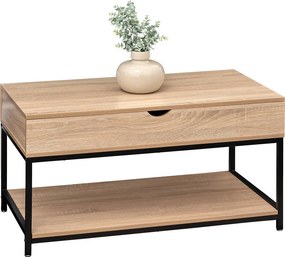 Kávový stolek s výsuvnou deskou ALIAJ,  95 x 50 x 51 cm