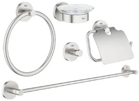 Grohe Essentials - Sada doplňků do koupelny 5 v 1, supersteel 40344DC1