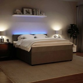 Box spring postel s matrací světle šedá 180x200 cm samet 3290100