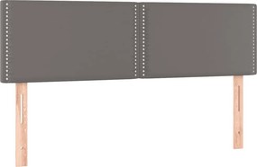 Box spring postel s matrací šedá 140x200 cm umělá kůže 3141069