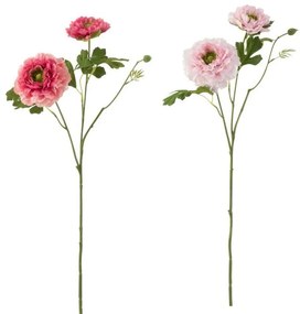 2ks růžová kytička Pryskyřník - 56cm