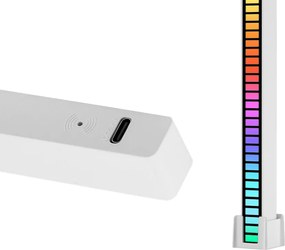 Verk Group Usb vedl zvuková odezva vícebarevný neonový pásek rgb vedl blikající baterii