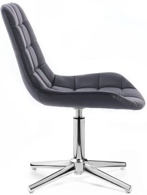 LuxuryForm Židle PARIS na stříbrném kříži - černá