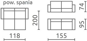 Meblar Pohovka Nata Barva: FANTASY VELVET 323