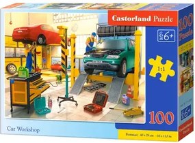 Castorland 111206 Autoservis / 100 dílků / od 6 let