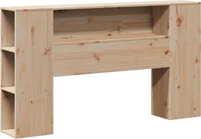 Postel s knihovnou bez matrace 135 x 190 cm masivní borovice 3322275