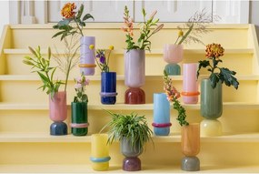 Světle modrá skleněná váza (výška 28 cm) Animado Anillo – PT LIVING