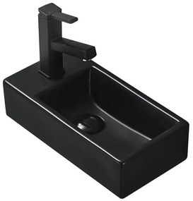 Mexen Inez umyvadlo na desku pravé 41 x 21 cm, černá mat - 21484085R