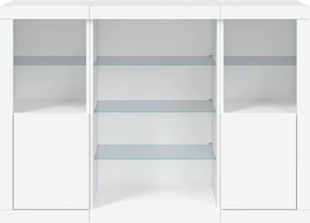 Příborníky s LED osvětlením 3 ks bílé kompozitní dřevo 3209128