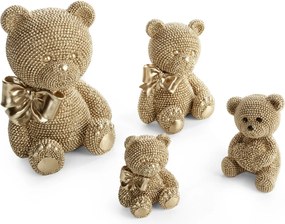 DEKORAČNÍ SOŠKA BEAR 7X9 CM ŠAMPAŇSKÁ