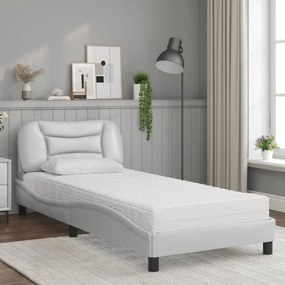 Postel s matrací Hvar bílá 90 x 190 cm umělá kůže 3208690