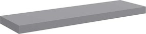 Plovoucí nástěnné police 4 ks šedé 80 x 23,5 x 3,8 cm MDF 323858