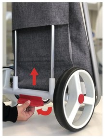 Nákupní taška na kolečkách 53 l Com Tweed Polar Black Tube – Rolser