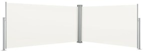 42179 vidaXL Zatahovací postranní markýza / zástěna, 160x600 cm, krémová