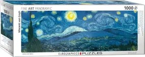 EUROGRAPHICS Panoramatické puzzle Hvězdná noc / 1000 dílků / 99 x 33 c