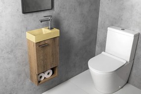 Sapho Piccolino umývátko 30,8 x 10 x 17 cm s otvorem pro baterii vpravo bez přepadu beton žlutá PK30522