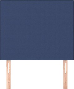 Čelo postele modré 100x5x118/128 cm látkové 3116048