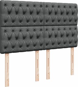 Box spring postel s matrací tmavě šedá 160x200 cm textil 3291339