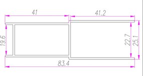 BPS-koupelny Prodlužovací profil HYD-PP03 chrom