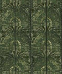 Luxusní zeleno-zlatá vliesová tapeta Art Deco, SPI803, Spirit of Nature, Khroma by Masureel