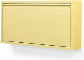 Světle žlutý ocelový výklopný/závěsný botník 75x37,5x12,5 cm Billy – Spinder Design