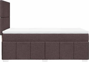 Box spring postel s matrací tmavě hnědá 90x200 cm textil 3293847