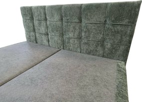 Čalouněná postel boxspring DIRELIS VIBE 180x200 cm tmavě zelená Matrace: Matrace Bonell pružinová