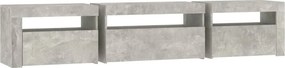 TV skříňka s LED osvětlením betonově šedá 195x35x40 cm 3152741