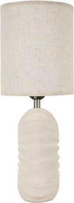 Krémová keramická stolní lampa s textilním stínidlem (výška 40 cm) Anemone – Mauro Ferretti
