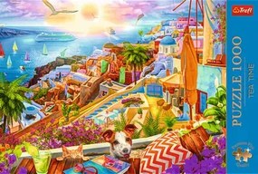 Trefl - Puzzle - Premium Plus Tea Time: Návštěva Santorini / 1000 dílk