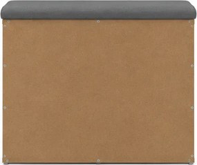 skříňka na boty, botník s polstrováním, lavice, sedací, police, dřevo/látka, 52x84x32 cm, dub artisan/šedá, Dekorino BS20260027