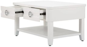 Designový konferenční stolek Hahnunah 90 cm bílý lesk
