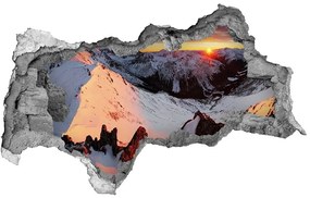 Wallmuralia Samolepící díra nálepka Hory zima 95x73 cm