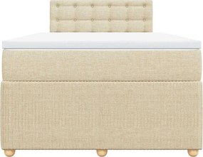 Box spring postel s matrací krémová 120x200 cm textil 3287442