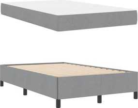 Postel s boxspringem Světle šedá 120 x 190 cm textil 3398843