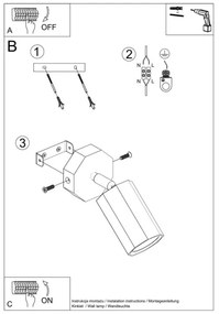Sollux SL.1028 - Nástěnné bodové svítidlo ZEKE 1xGU10/40W/230V dub