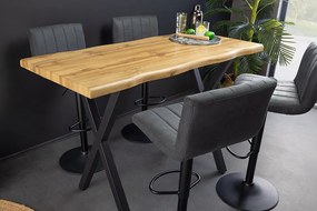 Industriální barový stůl z MDF Aspen Dubový vzhled 120cm
