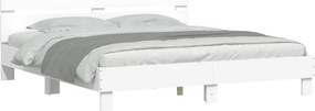 Rám postele s čelem bílý 180 x 200 cm kompozitní dřevo 3207399