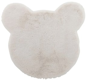 Krémový kobereček hlava medvídka v dárkové krabičce - 57*1,5*62cm