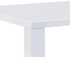 AUTRONIC Jídelní stůl 135x80x76 cm, vysoký lesk bílý