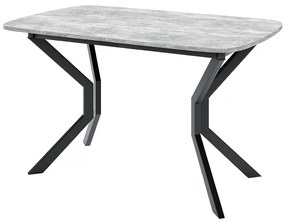 Jídelní stůl DEIMOS M | 130x80 cm | rozkládací | černé kovové nohy | VÝBĚR DEKORU DESKY